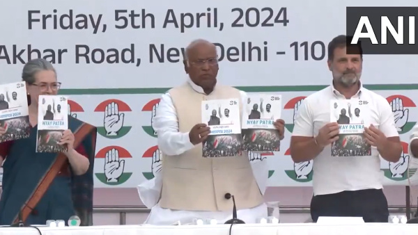Congress Manifesto 2024: Top Leaders Release 'Nyay Patra' From AICC Headquarters For Lok Sabha ...