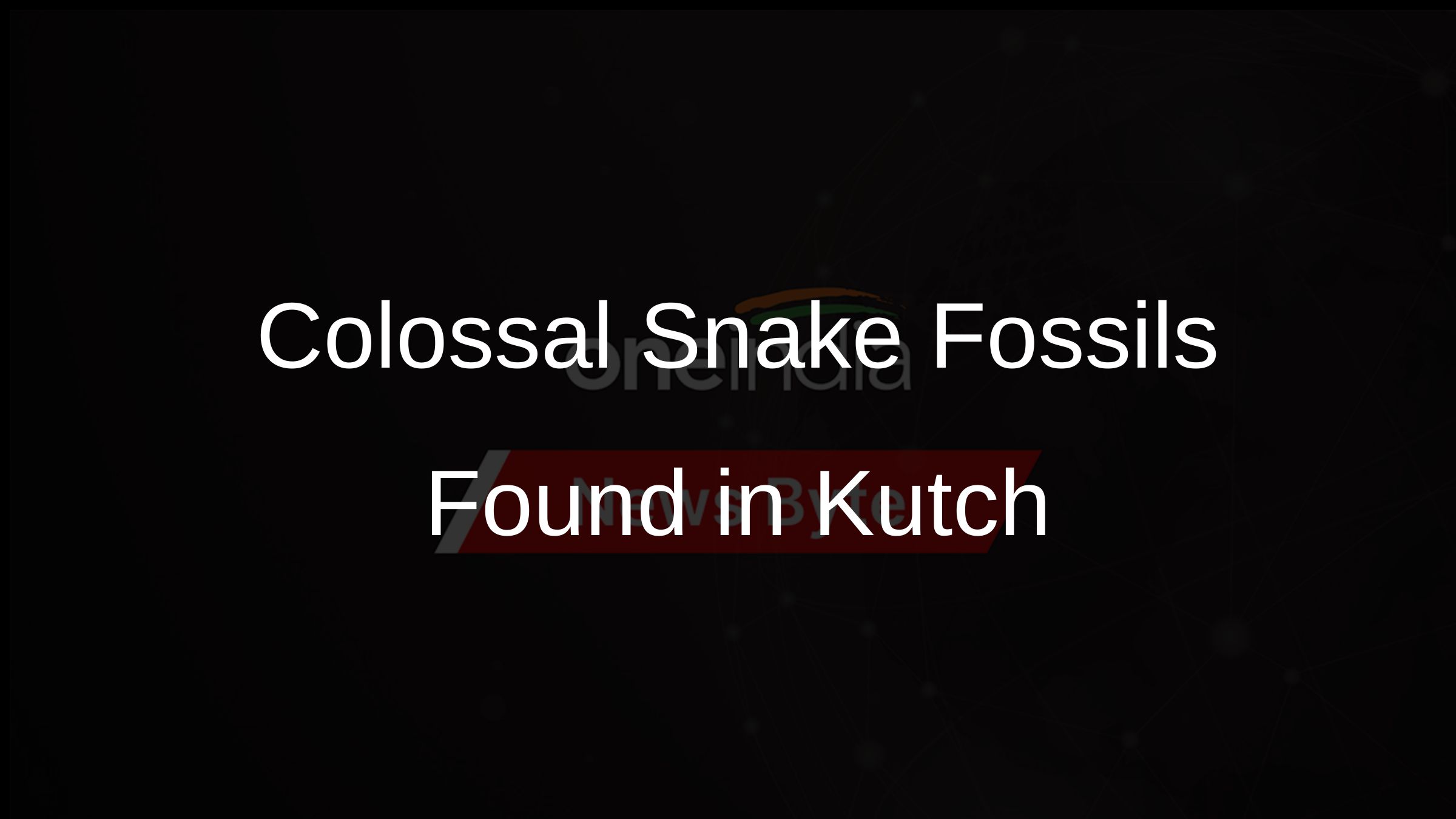 Giant Prehistoric Snake Fossils Discovered in Kutch, India - Oneindia News
