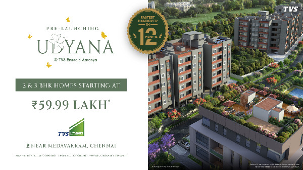 Udyana At TVS Emerald Aaranya: Luxury Living Starts At Rs 59.99 Lakh ...