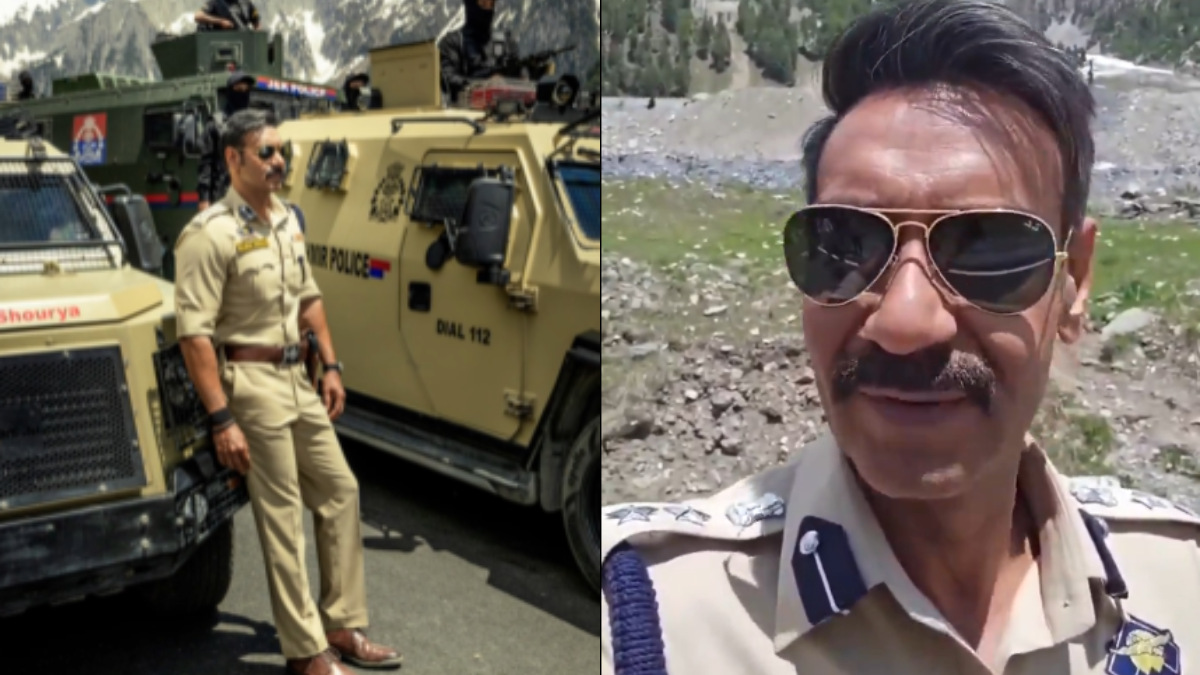 Singham Again: Ajay Devgan Posing Next To Tanks, Thanks Kashmir ...