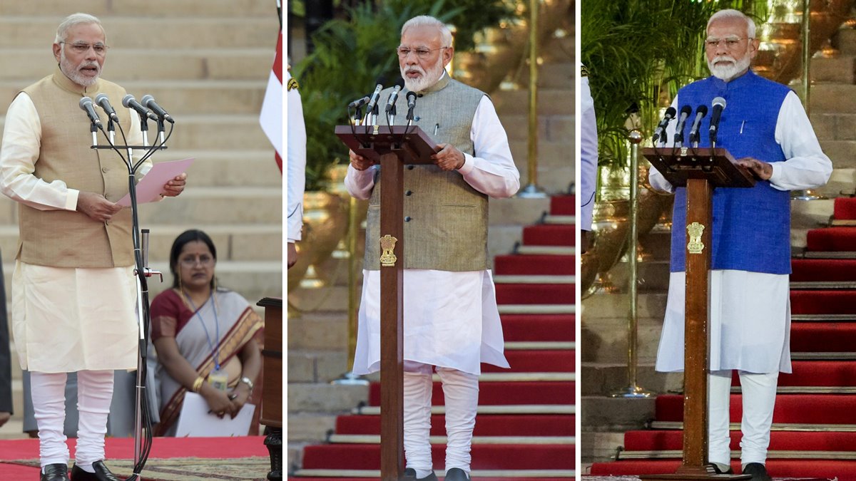 PM Modi's Fashion Choice For Oath Taking Ceremony: White Kurta And Blue Jacket - Oneindia News
