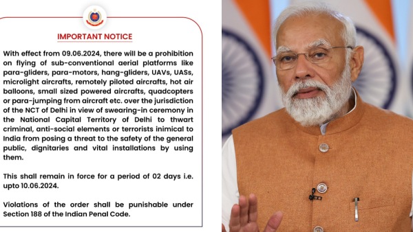 PM Modi Oath Ceremony: Delhi Police Declares NCR As No Flying Zone ...