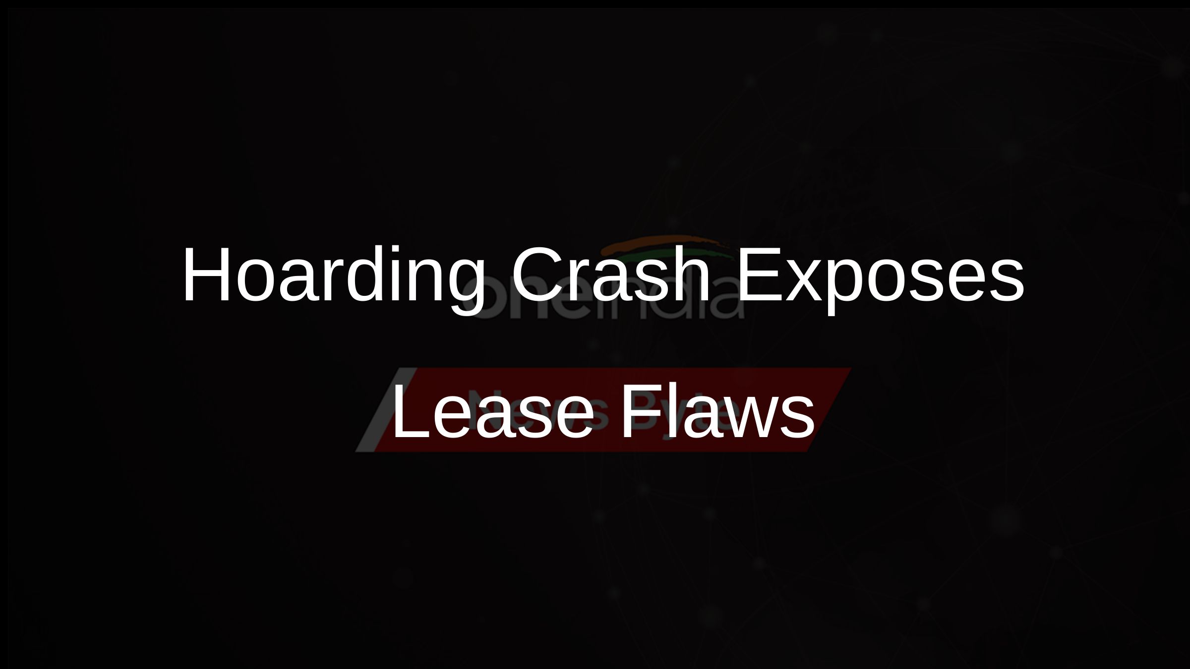 Mumbai Hoarding Crash: Lease to Ad Firm by GRP Lacked Security Deposit ...