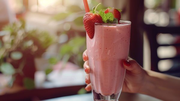Quick And Easy Strawberry-Vanilla Lassi Recipe That Is A Refreshing ...