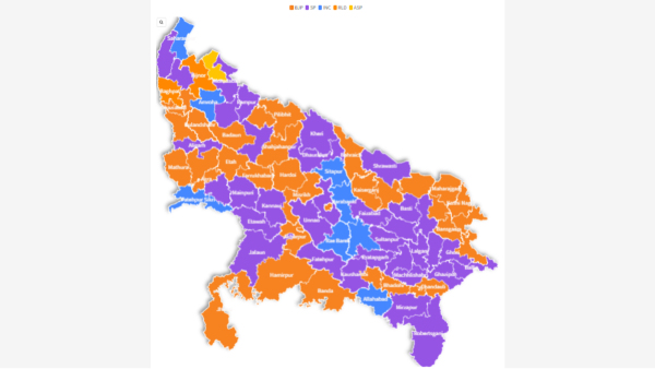 How Saffron Map Of Uttar Pradesh Looks After BJP Loses Half The Seats ...