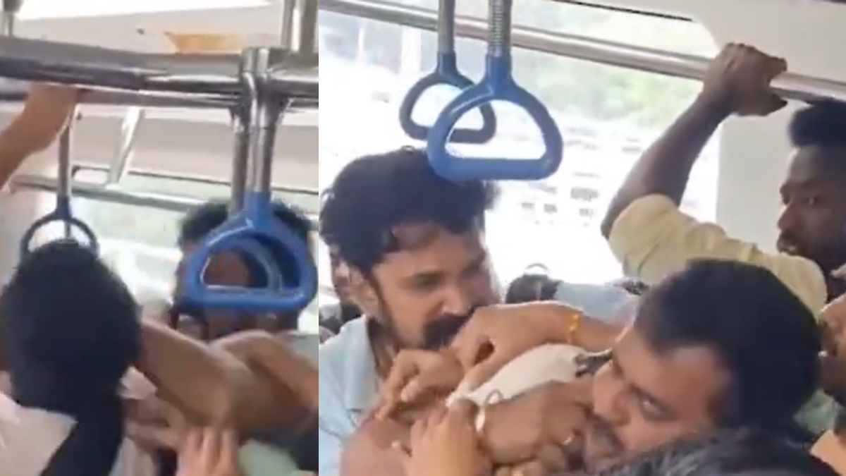 Namma Metro Incident: Commuters Fight In Crowded Train, Video Goes ...