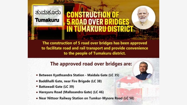 Tumakuru District Set To Get 5 New Road Over Bridges, Rs 350 Crore ...