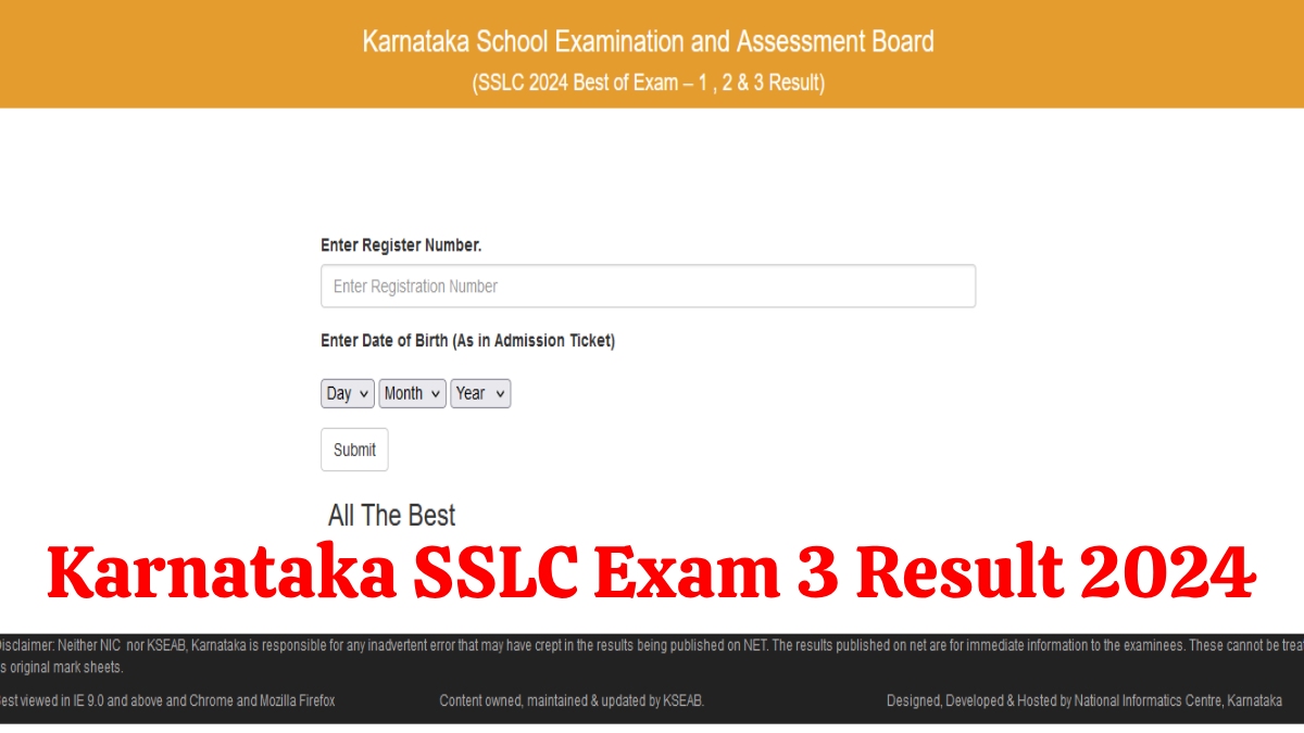 Karnataka SSLC Exam 3 Result 2024 OUT, How To Check Class 10 ...