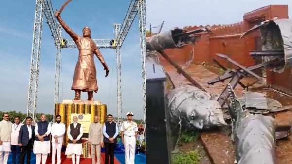Maharashtra: Shivaji Maharaj's 35-Foot Tall Statue, Inaugurated By PM ...