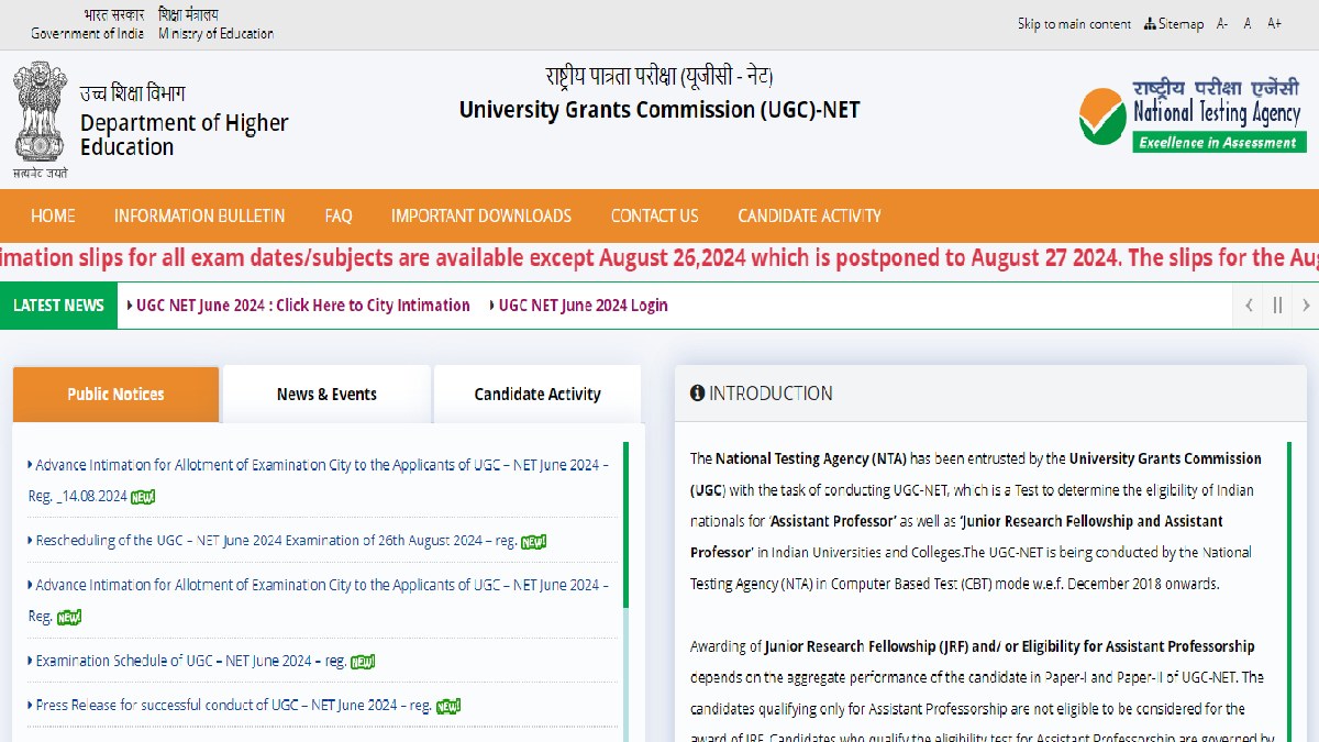 UGC NET 2024 Admit Cards Releasing Soon: Check Key Dates And Steps To ...