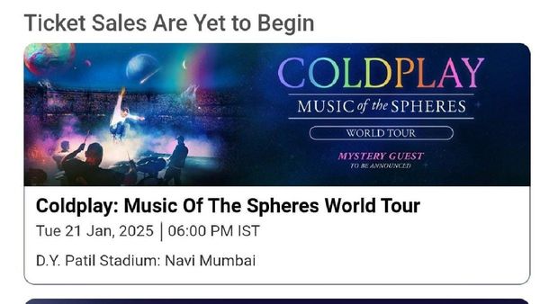 Coldplay Responds To BookMyShow Crash In India: New Mumbai Concert Date ...