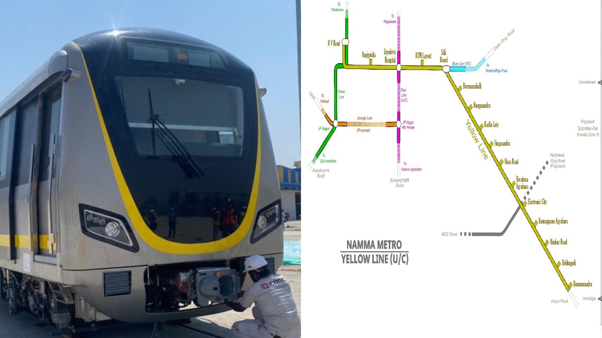 Namma Metro Yellow Line Set to Open in January 2025: Trains To Operate ...