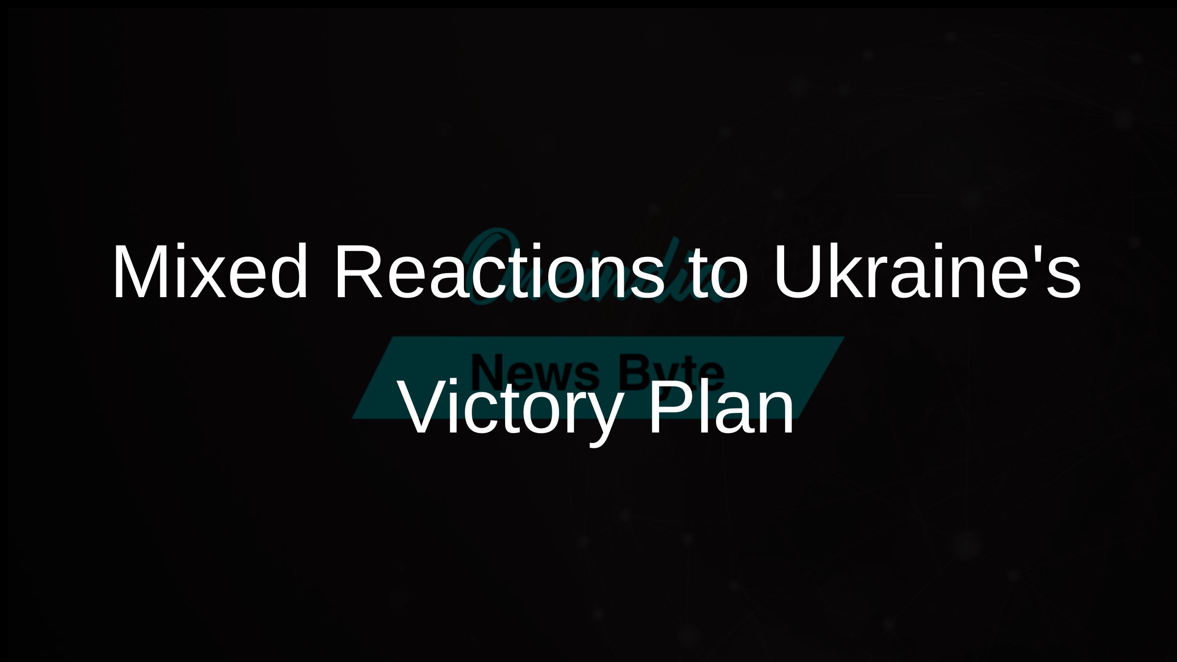 Ukraine's Victory Plan: Mixed Reactions from Western Allies - Oneindia News