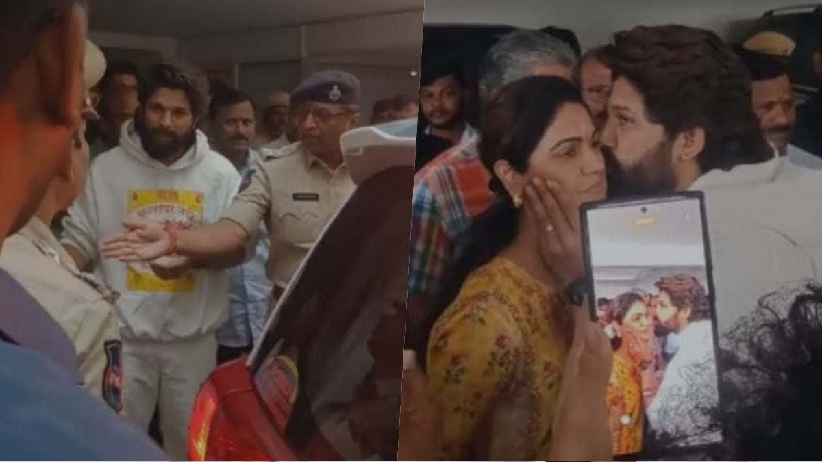 Allu Arjun Kissed Wife Sneha Before Arrest Picture Goes Viral