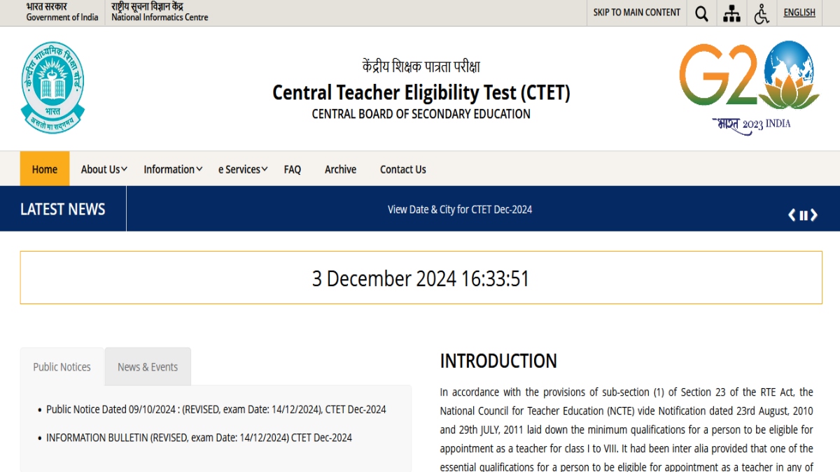 CTET Exam 2024: Steps To Download Central Teacher Eligibility Test City ...