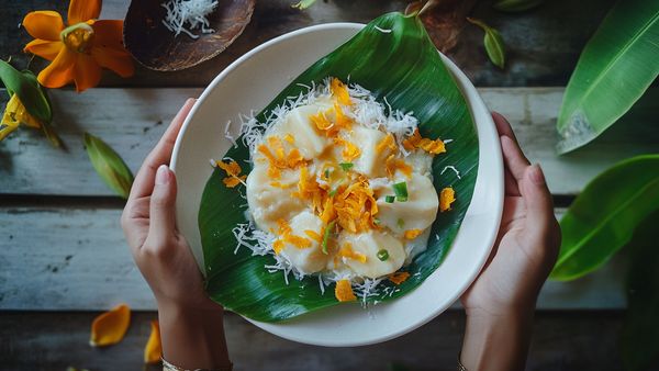 Khanom Tian: Traditional Thai Coconut Rice Dumplings Recipe - Oneindia News