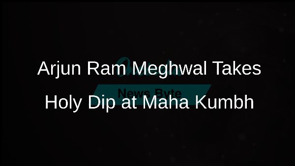 Union Minister Arjun Ram Meghwal Takes Holy Dip at Maha Kumbh 2025 ...