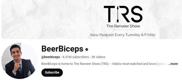 Ranveer Allahbadia’s Beer Biceps Loses Over 2 Million Subscribers Over ...