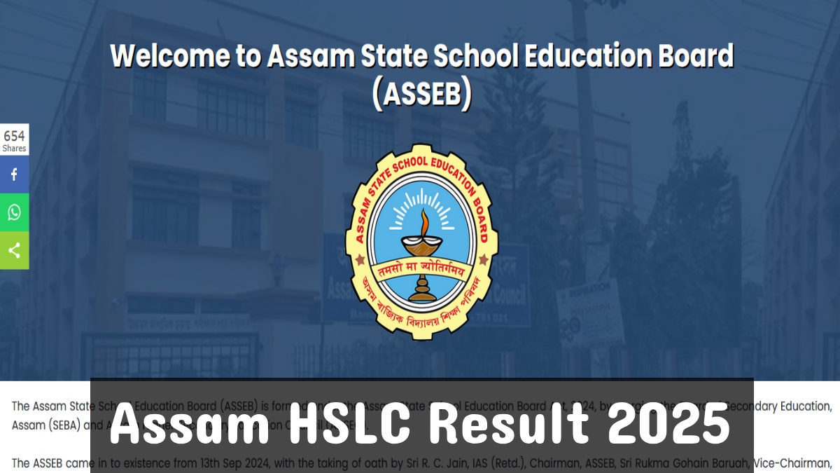 Assam HSLC Result 2025 Out, How To Check SEBA Assam Class 10th Result ...