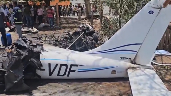 Amreli Plane Crash: Pilot Killed As The First Visuals Out Online ...