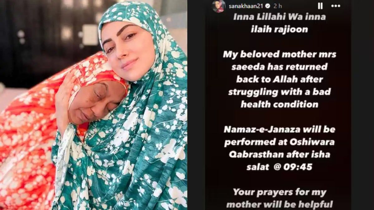 Bigg Boss Fame Sana Khan's Mother Saeeda Passes Away; Ex-Actor Asks for ...
