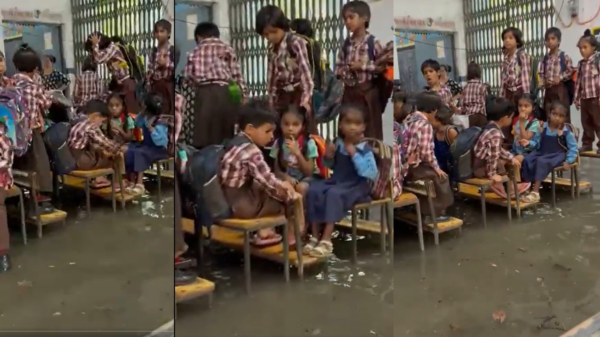 Flooded Classrooms in Outer Delhi Spark Outrage Over School Infrastructure - Oneindia News