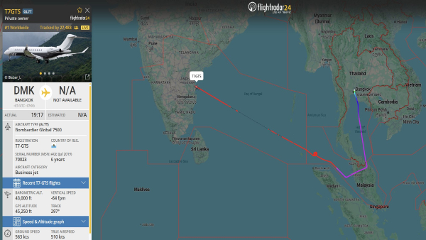 Where Is Thaksin Shinawatra? Private Jet Linked to Thailand’s ex-PM Disappears From Radar ...