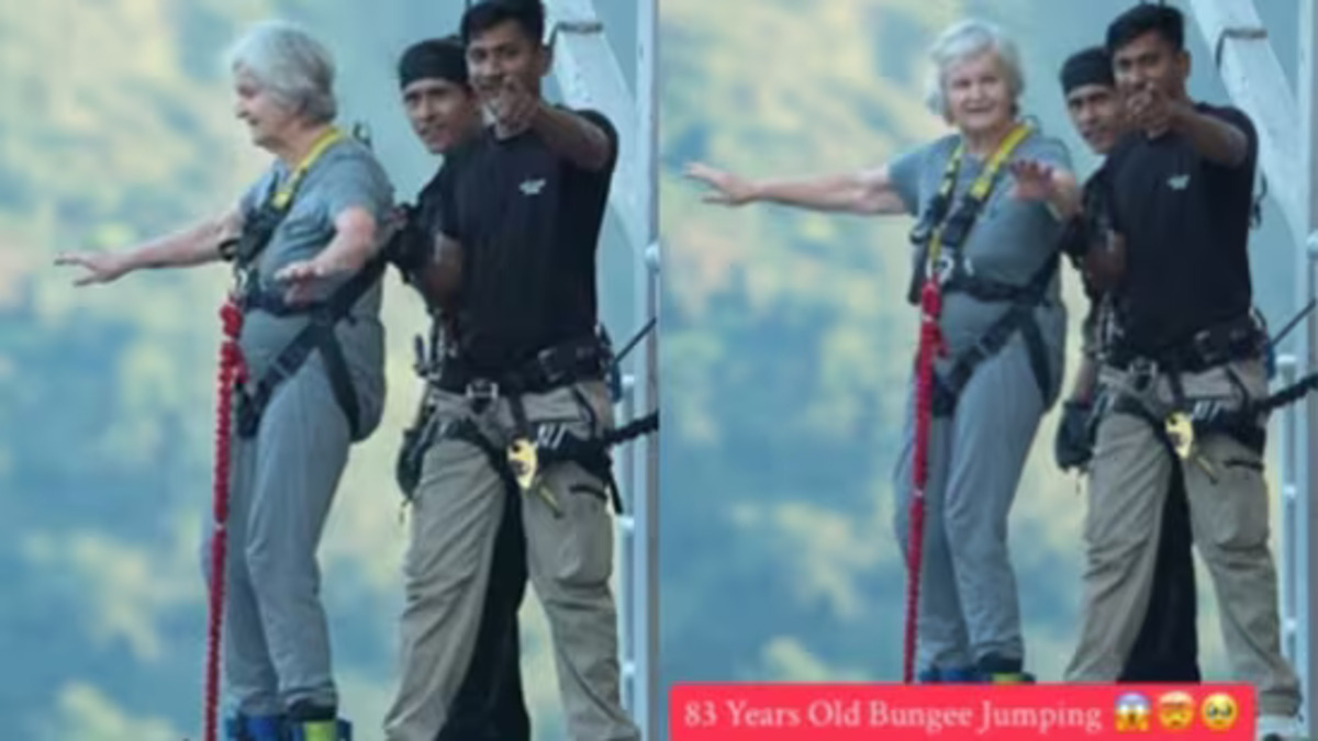 82-Year-Old Woman Conquers India's Highest Bungee Jump in Rishikesh: A Viral Sensation ...