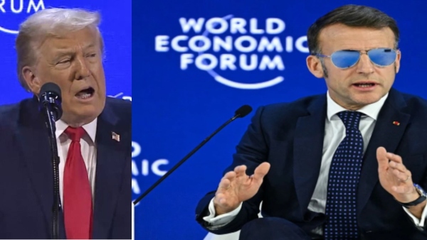 Trump Mocks Emmanuel Macron’s Davos Sunglasses Worth Rs 70,000 as Brand ...