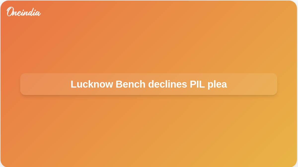 Lucknow Bench Declines PIL Seeking NIA, ED Probe into Cockroach Janta ...