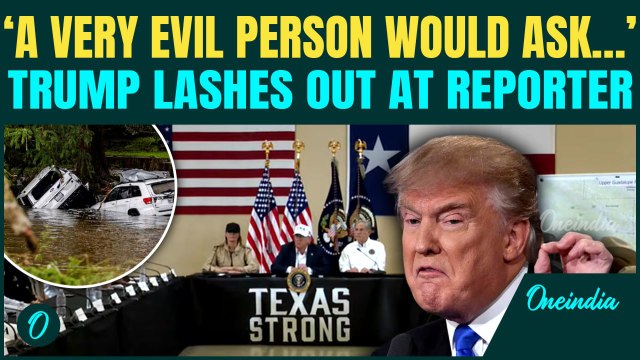 Trump Calls Reporter “Evil” Over Texas Flood Warning Question, Defends ...
