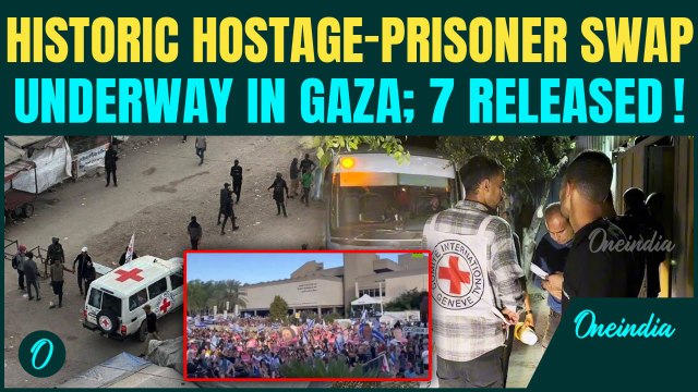 BREAKING: Hostage-Prisoner Exchange Begins in Gaza: 7 Handed to Red ...
