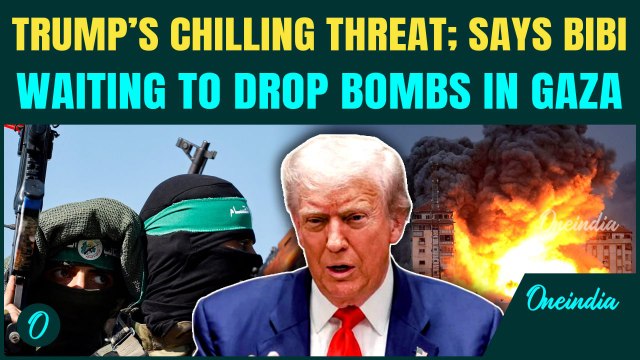 Trump THREATENS Hamas With Greenlighting Gaza Bombings; Says Bibi Will ...