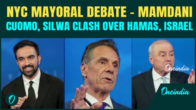 NYC Mayoral Debate HEATS UP! Mamdani Vs Cuomo Vs Silwa BIG CLASH Over Hamas and Israel on LIVE ...