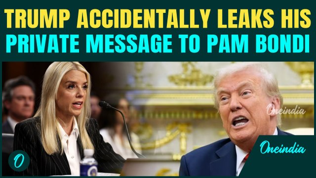 Trump’s SHOCKING Private Message to Pam Bondi Leaked: Calls for ...