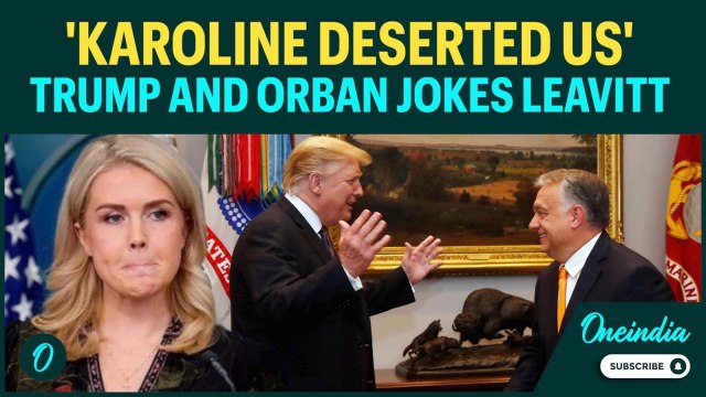 VIDEO: Trump ROASTS Missing Karoline in Meeting With Hungarian PM Orban | Leavitt’s NEW Job ...
