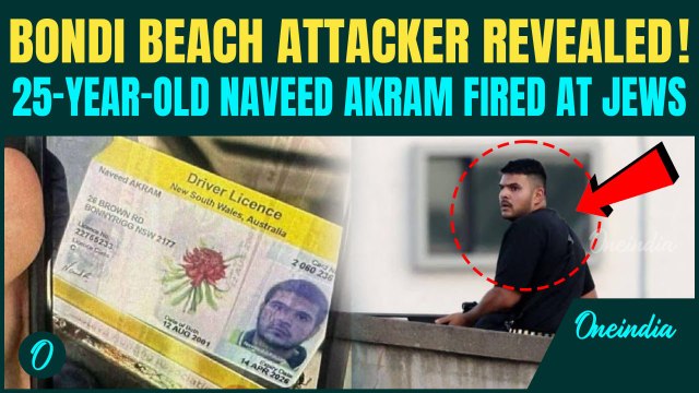 Australia Bondi Beach Shooter IDENTIFIED! Naveed Akram SHOUTED ‘Allahu Akbar’ Before Firing at ...