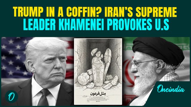 Khamenei WANTS Trump DEAD? Flaunts CHILLING ‘Trump in Coffin’ Image as ...