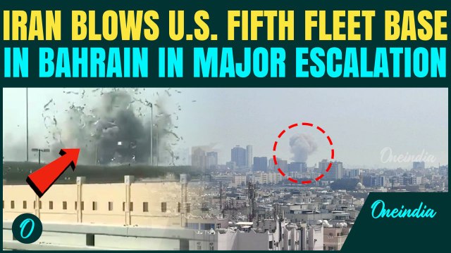 Iran WREAKS Havoc on Bahrain Air Base; Fires Ballistic Missiles After U ...