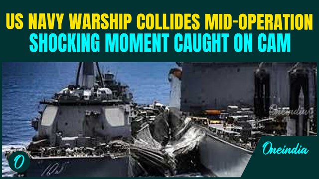 US Breaking: Moment USS Truxtun Slams Into USNS Supply During High-Risk ...