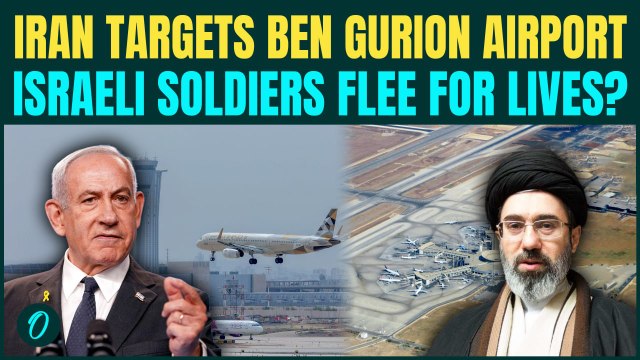 Iran STRIKES Tel Aviv Airport, IDF Jets Hit? Soldiers FLEE As Drones ...