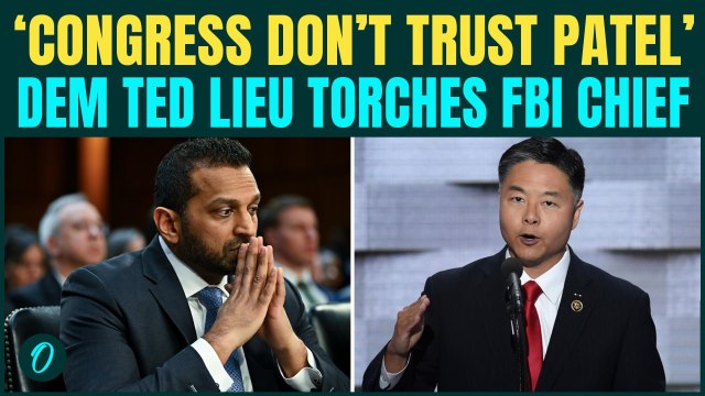 ‘Kash Patel Is Alcoholic’: Rep Ted Lieu TEARS INTO FBI Chief Over ...