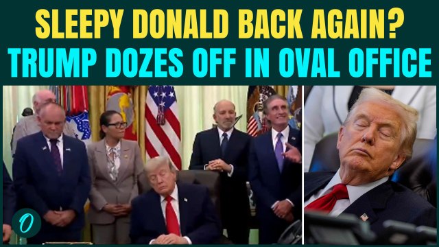 DRAMATIC MOMENT: Trump CAUGHT Sleeping During Oval Office Meeting ...