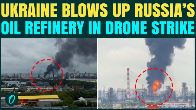 Ukrainian Drones BURN Russia’s LARGEST Oil Refinery, Massive Fire ...