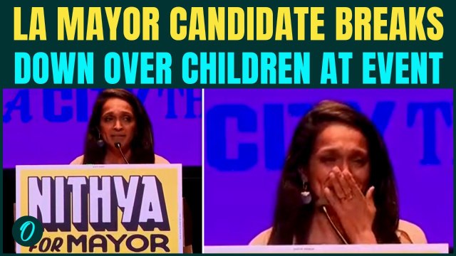 La Mayor Candidate SPEECH: Nithya Raman BREAKS DOWN In Tears During ...