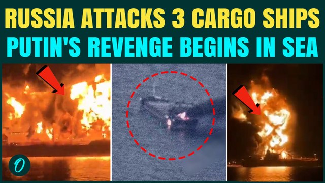 Russia Targets THREE Cargo Ships In Black Sea, Russian Drone HITS ...