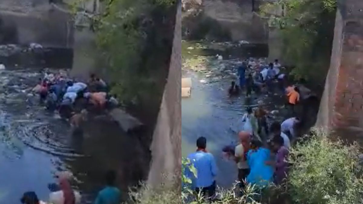 ಚರಂಡಿ ನೀರಿನಲ್ಲಿ ನೋಟು ಹುಡುಕಿದ ಜನ: ವಿಡಿಯೋ | People find notes in drain ...