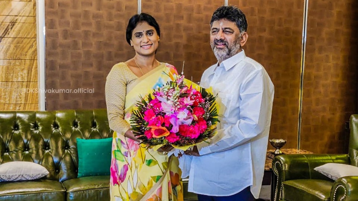 ಡಿಸಿಎಂ ಡಿಕೆಶಿ ಭೇಟಿಯಾದ ಜಗನ್ ಮೋಹನ್ ರೆಡ್ಡಿ ಸಹೋದರಿ | Jagan Mohan Reddy Sister YS Sharmila Meets DK ...