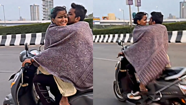 ಗಂಗು ಬೈಕು ಕಲಿಸಿಕೊಡು ನಂಗು...! ನಡು ರೋಡಲ್ಲೇ ಚಲಿಸುವ ಗಾಡಿ ಮೇಲೆ ರೊಮ್ಯಾನ್ಸ್- ವಿಡಿಯೋ ವೈರಲ್ | Romance on ...