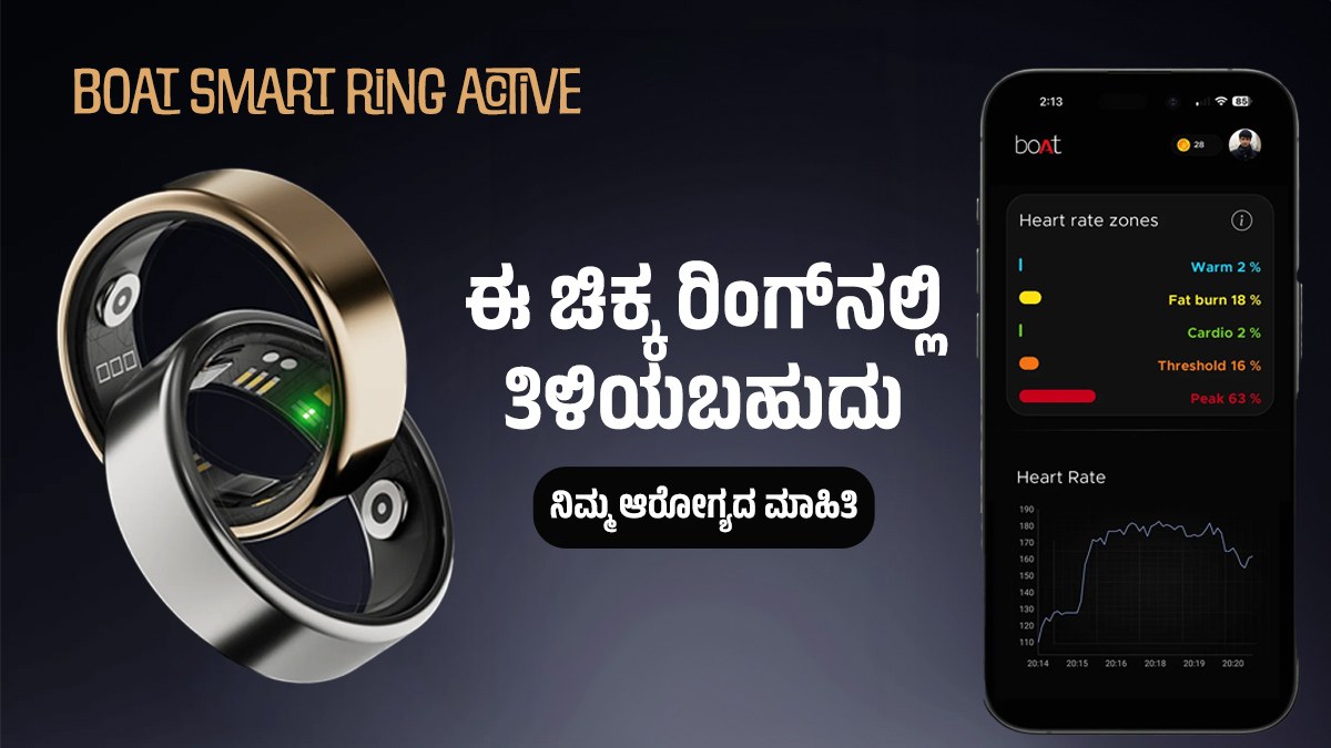 boAt Smart Ring Active: ಮಹಿಳೆಯರ ಋತುಚಕ್ರದ ಸಮಯವನ್ನು ತಿಳಿಸುವ ಸ್ಮಾರ್ಟ್ ಫಿಂಗರ್‌ ರಿಂಗ್ ವಿಶೇಷತೆಗಳೇನು ...